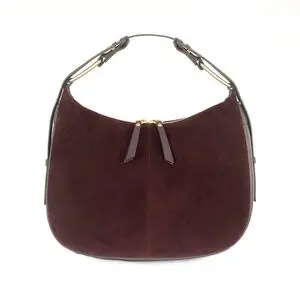 APATCHY LONDON The Charlie Burgundy Suede Bag - Red