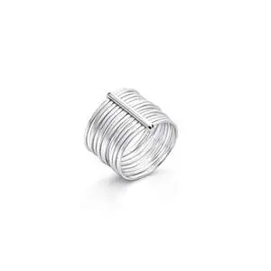 GOLD & HONEY Stacked Ring - Silver