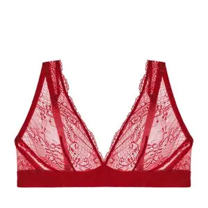 JOURNELLE Sapna Plunge Bralette Claret - Red