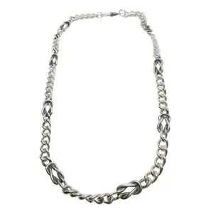 TG-JEWELLERY BY TAMARA GERVASIO Silver / Black ’s Nautical Knot Curb Chain One Of A Kind Sterling Silver - Silver/black