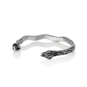 CARTOGRAPHY Grey / Silver Sinead O Connor Lion And Cobra Cuff In Sterling Silver - Grey/silver