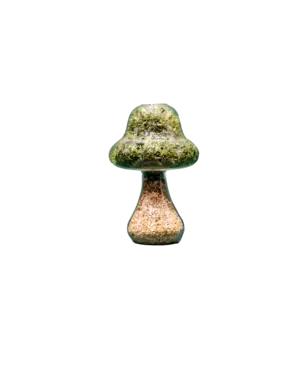 Botanical Boys Neutrals / Moss Mushroom Tall Natural Stone - Green