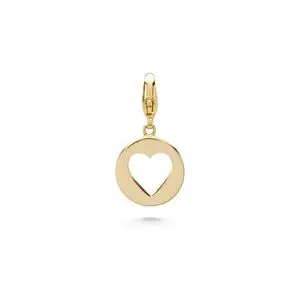 DOLCETTO DESIGNS Cletia Heart Charm Pendant - Gold