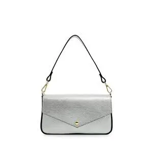 APATCHY LONDON The Munro Leather Shoulder Bag - Silver