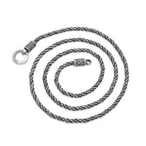 ALTAR™ ORNAMENTS CO. Spire Necklace| Sterling Woven Chain Necklace Altar - Silver