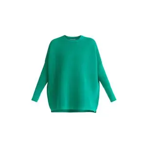 PAISIE Ribbed Jumper In Leaf - Green