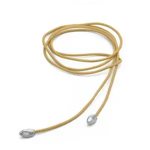 EVA REMENYI Neutrals Origin Bow Sand Necklace Silver - Gray
