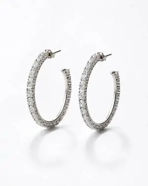 ISKRA Crystal Melly Earrings - Silver