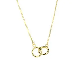 SPERO LONDON Sterling Silver Interlink Circles Necklace - Gold