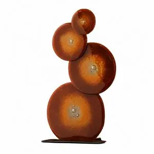 BELS & PEARL Amber Glass Bubble Sculptural Decor - Gold