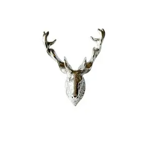 LEE RENEE Stag Lapel Pin - Silver