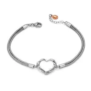 UNALOE Sterling Be Love Heart Bracelet - Silver