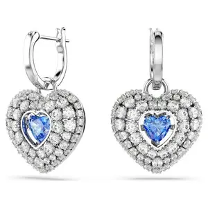 SWAROVSKI Idyllia Drop Earrings With Heart And Arrow Motif - Blue