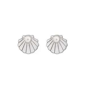 SILVER MOON Pearl Sterling Earrings – Pearl Tide - Silver
