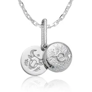 CARTOGRAPHY Taurus Zodiac Locket Necklace In Sterling - Silver