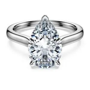 SWAROVSKI Eternity Solitaire Ring With Oval Cut Laboratory Grown Diamond - White