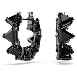SWAROVSKI Matrix Hoop Earrings With Crystals - Black