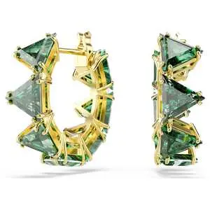 SWAROVSKI Matrix Hoop Earrings With Zirconia - Green