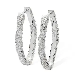 LUCY QUARTERMAINE Solid Sterling Medium Hula Hoop Earrings - Silver