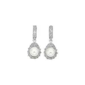 ZOË & MORGAN Silver / White Lulu Earrings Sterling Silver, Pearl - Silver/white
