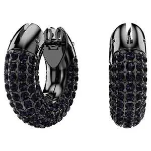 SWAROVSKI Dextera Hoop Earrings - Black