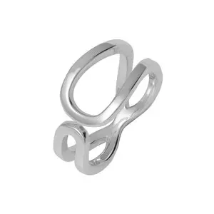 LUCY QUARTERMAINE Solid Sterling Horse Shoe Petal Ring - Silver