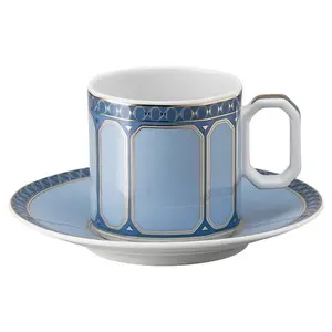 SWAROVSKI Signum Espresso Cup With Saucer - Blue