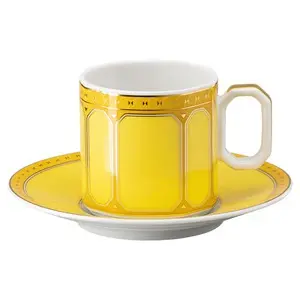 SWAROVSKI Signum Espresso Cup With Saucer Yellow