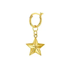 TRUE ROCKS Plated Mini Star On Hoop Single - Gold