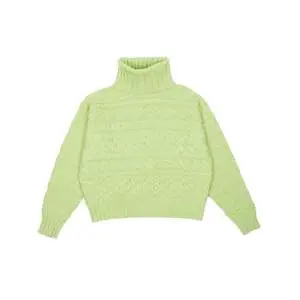 GIGI KNITWEAR Cable Sweater In Lime - Green