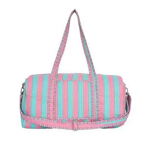CYC The Striped Cotton Weekender Pink And - Blue