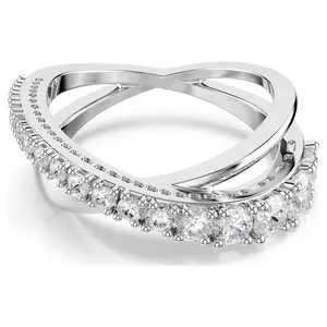 SWAROVSKI Rhodium-plated Hyperbola Ring With Zirconia - White