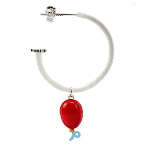 PINNOLE White / Red Sweet Fly Earring Mix Single - White/red