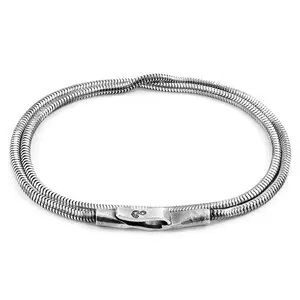 ANCHOR & CREW Gallant Double Sail Chain Bracelet - Silver