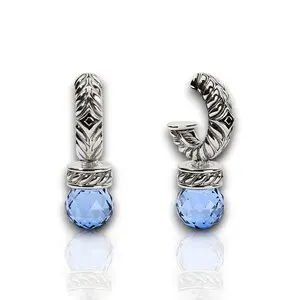 DANEILA LÉON Sterling Silver Sapphire Earrings - Blue