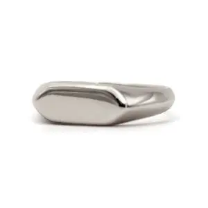 VICSTONENYC FINE JEWELRY Bold Bar Signet Ring For - Silver