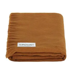 ALPACA LOCA Slim Scarf Camel - Brown