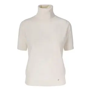 TIRILLM Alexa" Short Sleeve Turtle Pullover - White