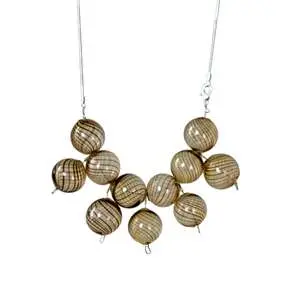LAURA DAILI Neutrals / Dune – Blown Glass Bubbles Necklace - Brown