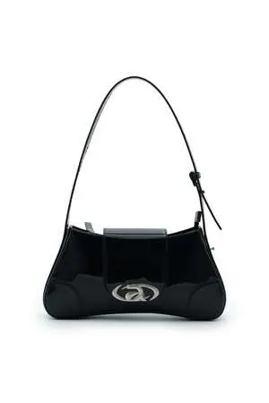A BY ANYAH Aisha Midnight Gloss Shoulder Bag - Black
