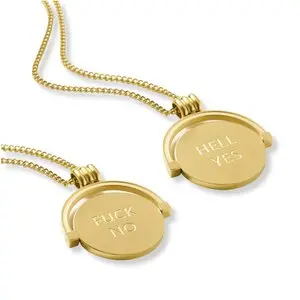 HOOPS + CHAINS LDN Destiny Hell Yes/fuck No Spinner Chain - Gold