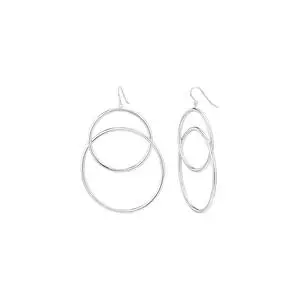 GOLD & HONEY Double Drop Earrings - Silver
