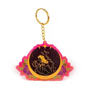 BLACK CAKE Scorpio Zodiac Sign Keychain - Black/yellow