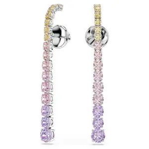 SWAROVSKI Matrix Drop Earrings With Emerald-cut Crystals - Multicoloured