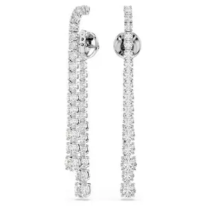 SWAROVSKI Matrix Emerald Cut Drop Earrings With Zirconia - White