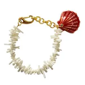 SMILLA BRAV Mia Shell Anklet - White