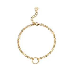 LILY CHARMED Plated Eternity Twist Charm Bracelet - Gold
