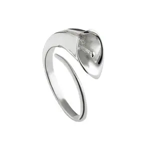 LILY CHARMED Sterling Lily Flower Open Ring - Silver