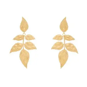 Pat’s Jewelry En Leaf Earrings - Gold