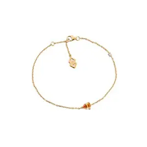SALLY SKOUFIS Sterling Silver & 18k Gold Vermeil Bracelet With Champagne Zirconia - Yellow